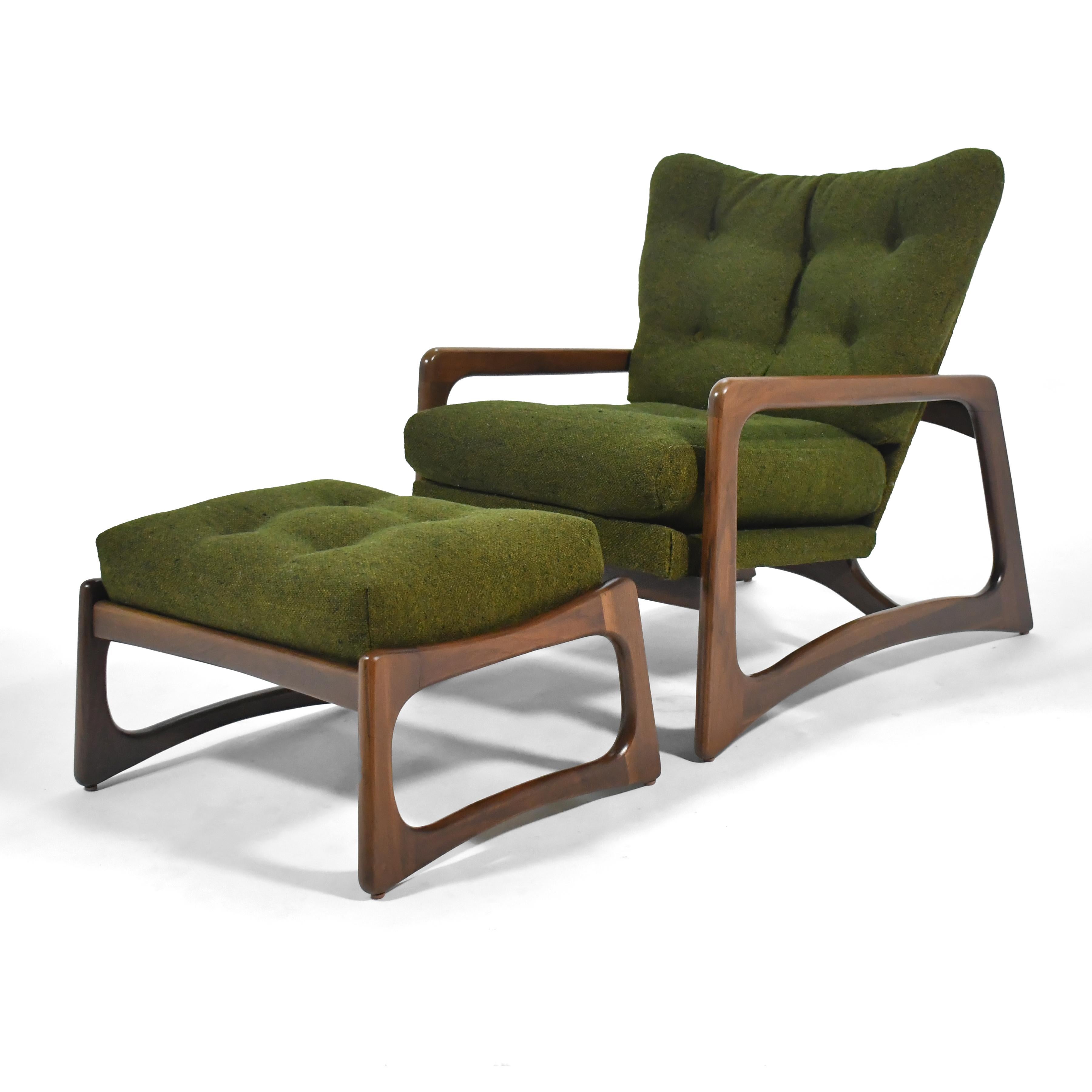 Adrian Pearsall Model 2466C Lounge Chair and Ottoman at 1stDibs