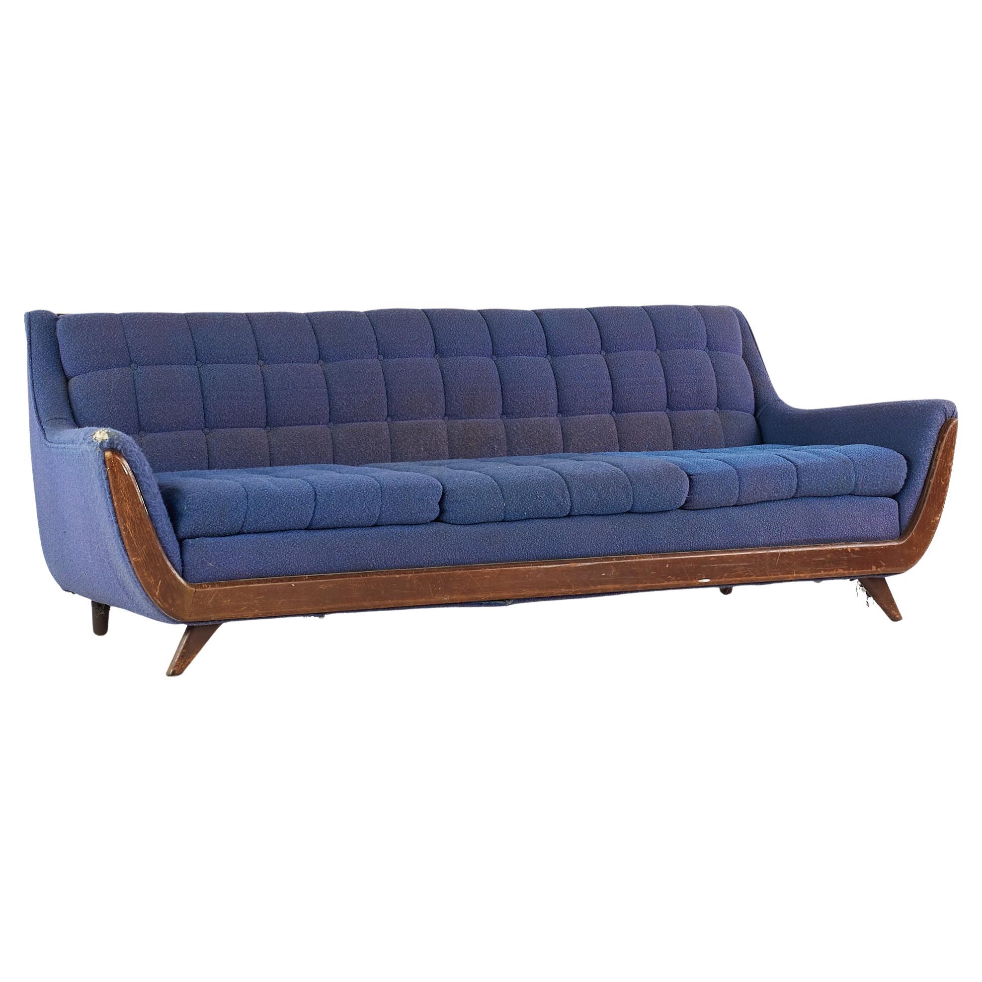 Adrian Pearsall Mid-Century Modern Sofa with Walnut End Table, New ...