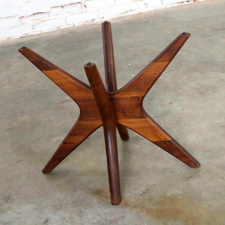 Adrian Pearsall Walnut and Glass Jacks Side Table, Mid-Century Modern ...