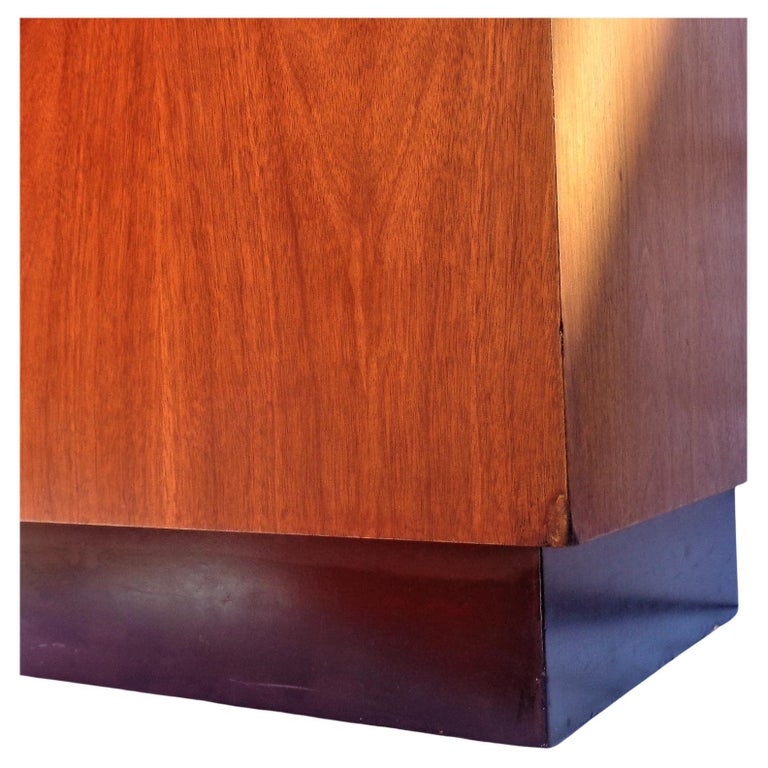 Adrian Pearsall Walnut Floating Cube Table For Sale at 1stDibs