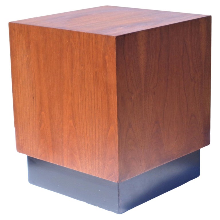 Adrian Pearsall Walnut Floating Cube Table For Sale at 1stDibs