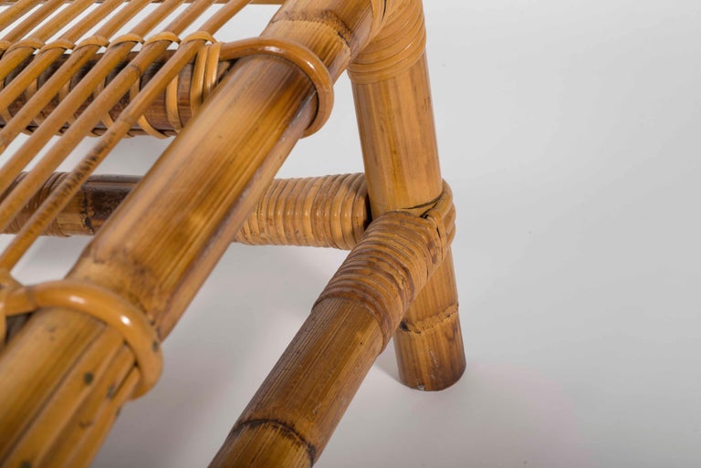 Adrien Audoux and Frida Minnet Wicker Low Chair For Sale at 1stDibs