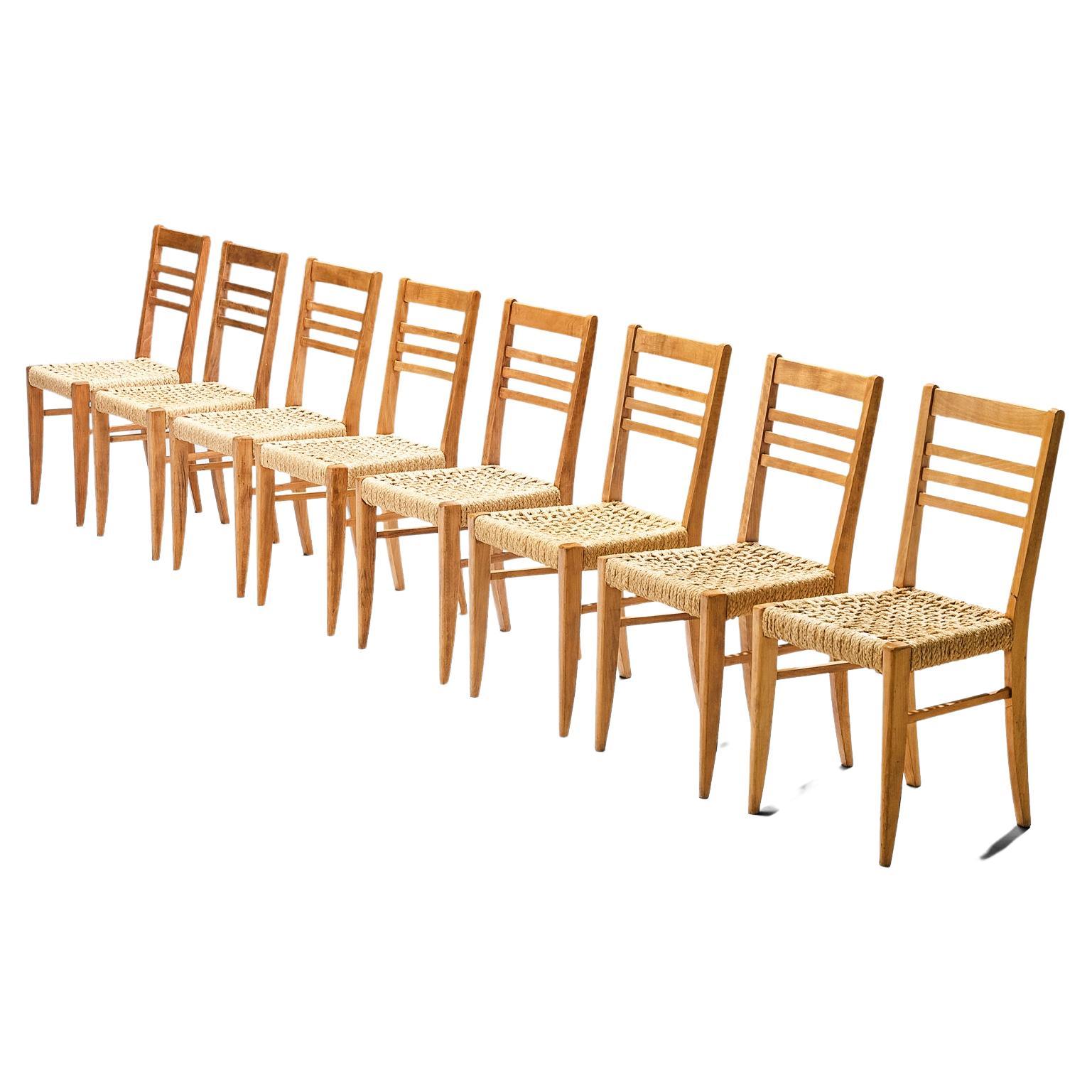 Adrien Audoux and Frida Minnet Wicker Low Chair For Sale at 1stDibs