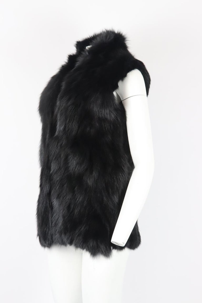 Adrienne Landau Rabbit And Fox Fur Gilet Small For Sale at 1stDibs