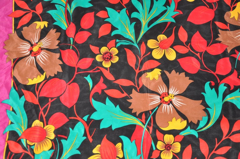 Adrienne Vittadini Violet Border With Eye-Popping Jungle Floral Silk ...