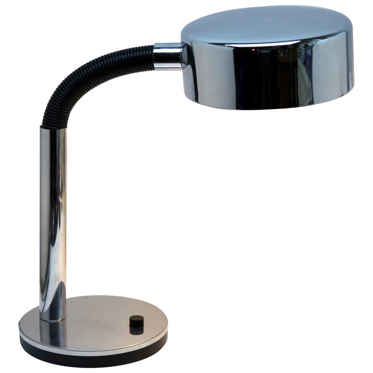 ADT Leuchten, Black and Chrome Large Flex Desk Lamp, 1960s, Germany For ...