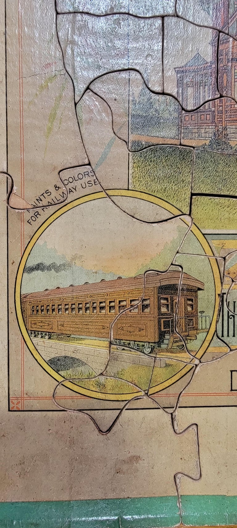 Advertising Puzzle USA Map Sherwin Williams Paint 19th Century For Sale ...