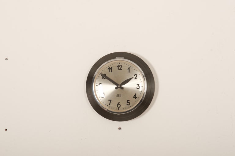 AEG Factory, Station Wall Clock by Peter Behrens For Sale at 1stDibs