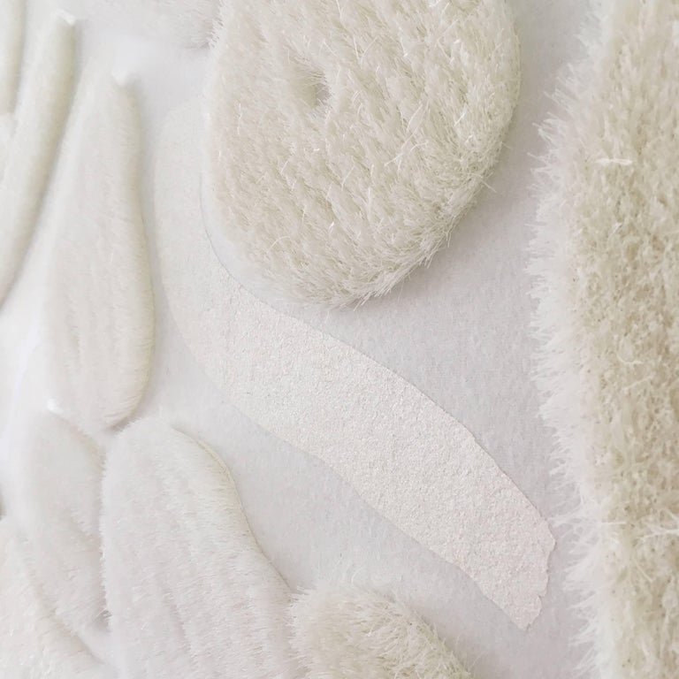 Aerial 'Pearl' - framed textural artwork by British artist Anna ...