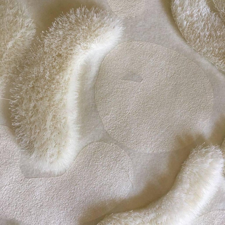 Aerial 'Pearl' - framed textural artwork by British artist Anna ...