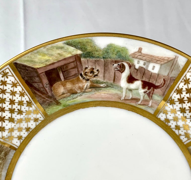 Aesop's Fables Animals on Antique French Porcelain Plate Hand Painted ...