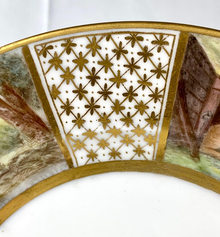 Aesop's Fables Animals on Antique French Porcelain Plate Hand Painted ...
