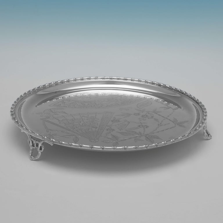 Aesthetic Design Victorian Silver Plated Salver - Circa 1870 - Atkin ...
