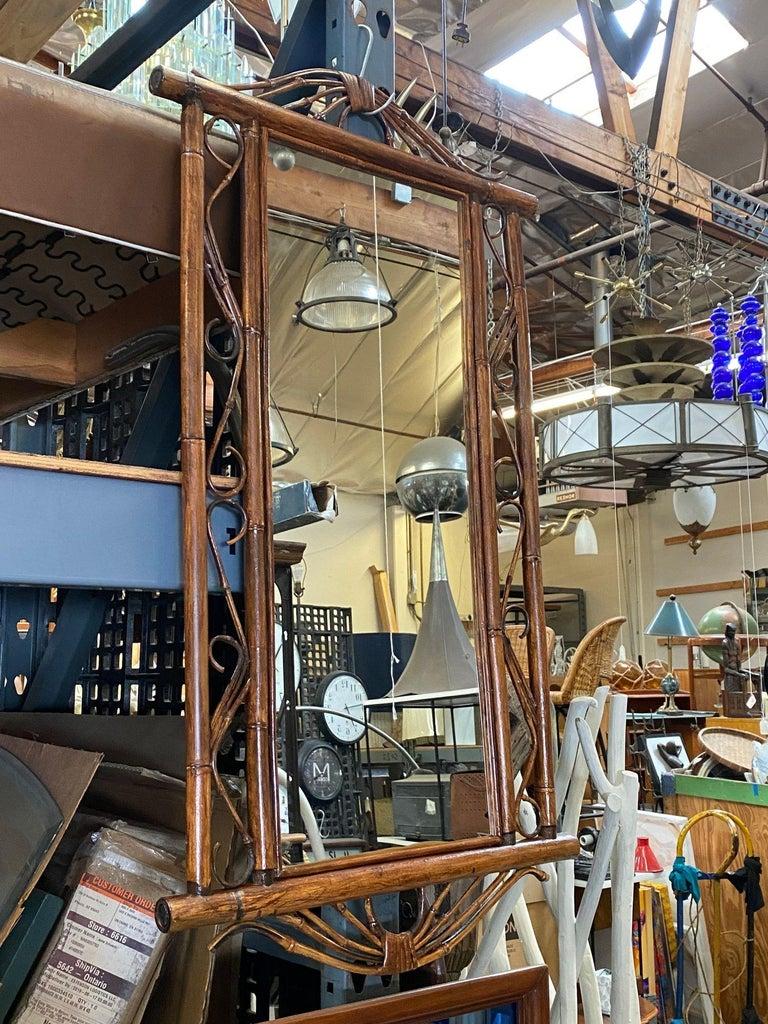 Aesthetic Movement Bamboo Wall Mirror For Sale at 1stDibs