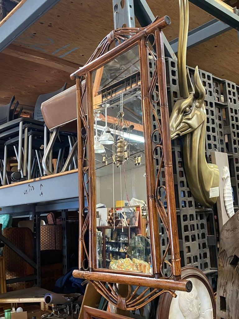 Aesthetic Movement Bamboo Wall Mirror For Sale at 1stDibs
