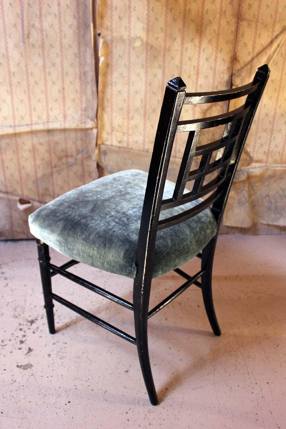 Aesthetic Movement Ebonized Side Chair in the Manner of E.W. Godwin at ...