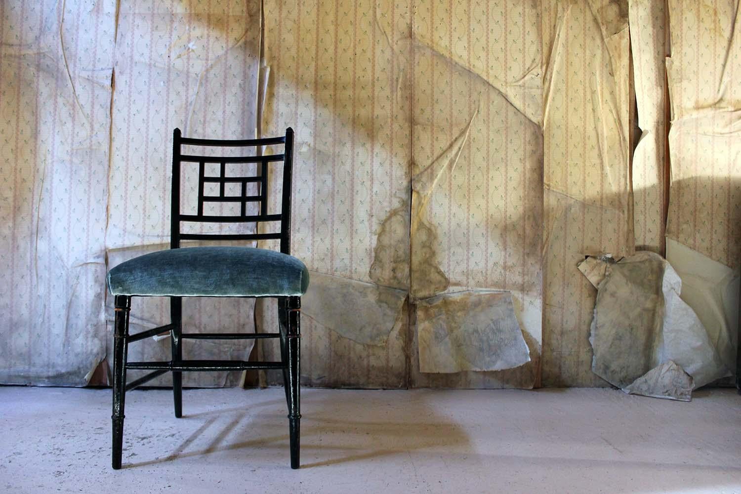 Aesthetic Movement Ebonized Side Chair in the Manner of E.W. Godwin at ...