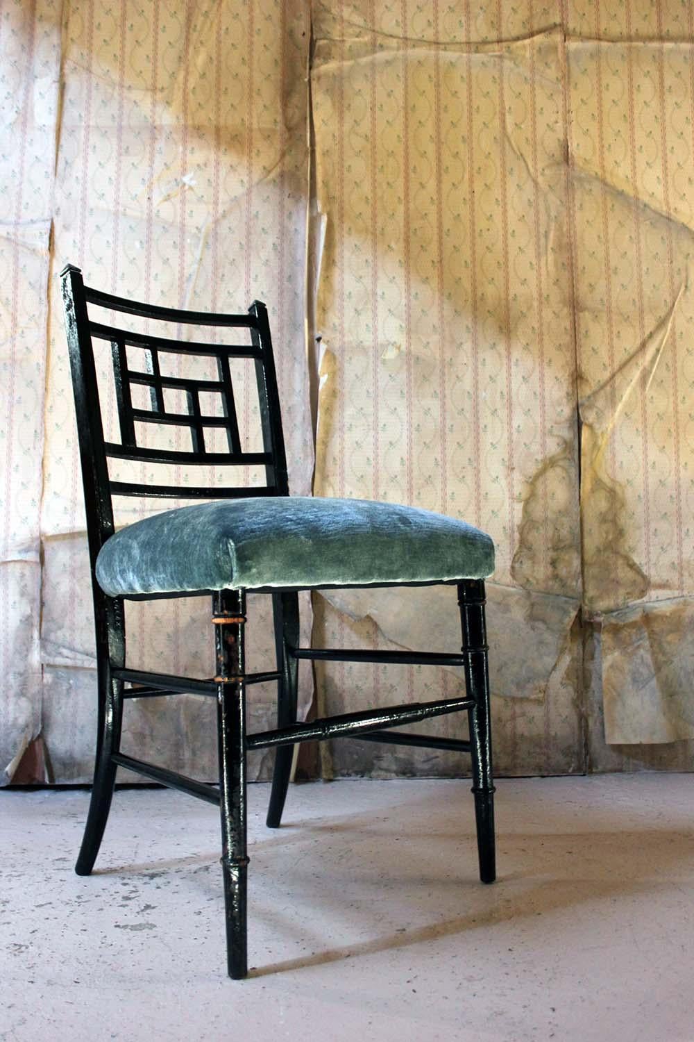 Aesthetic Movement Ebonized Side Chair in the Manner of E.W. Godwin at ...
