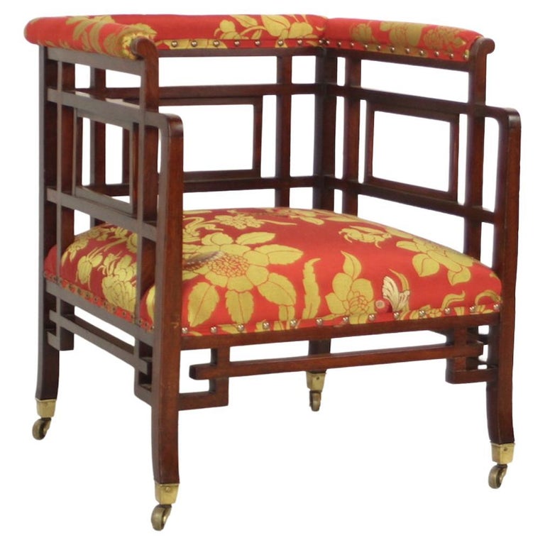 Aesthetic Movement Mahogany Armchair in the Manner of E W Godwin For ...