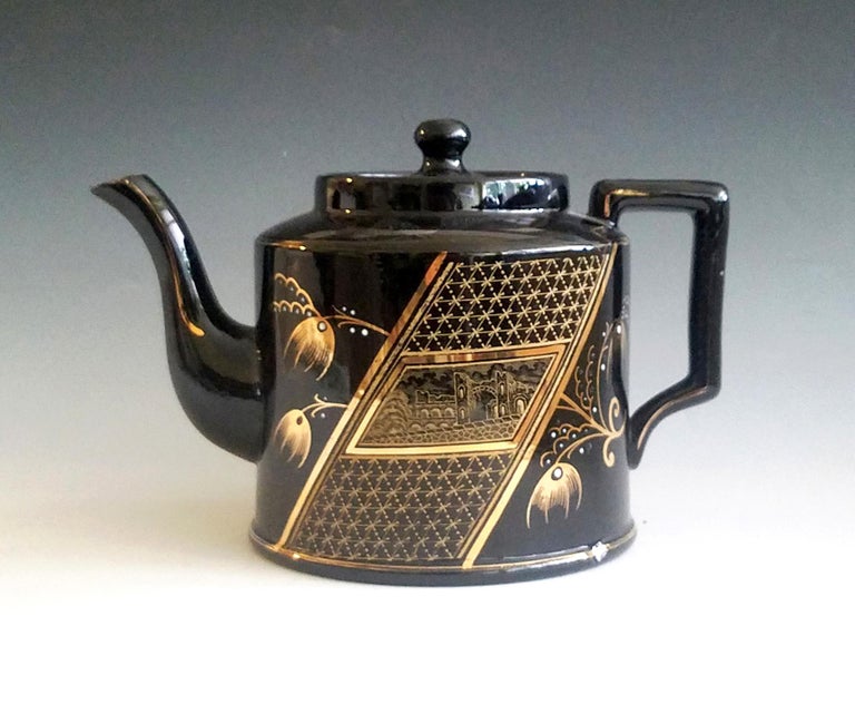 Aesthetic Movement Pottery Teapot and Cover For Sale at 1stDibs