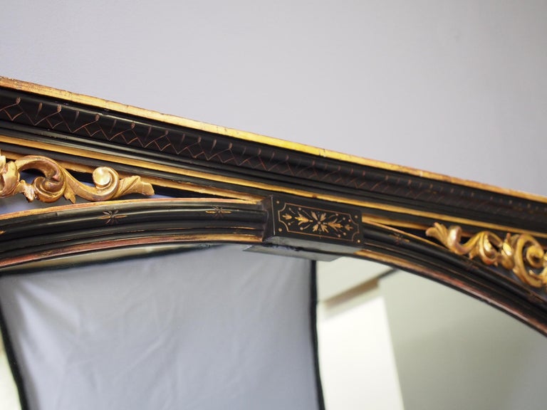 Aesthetic Movement Style Ebonized Overmantel Mirror For Sale at 1stDibs