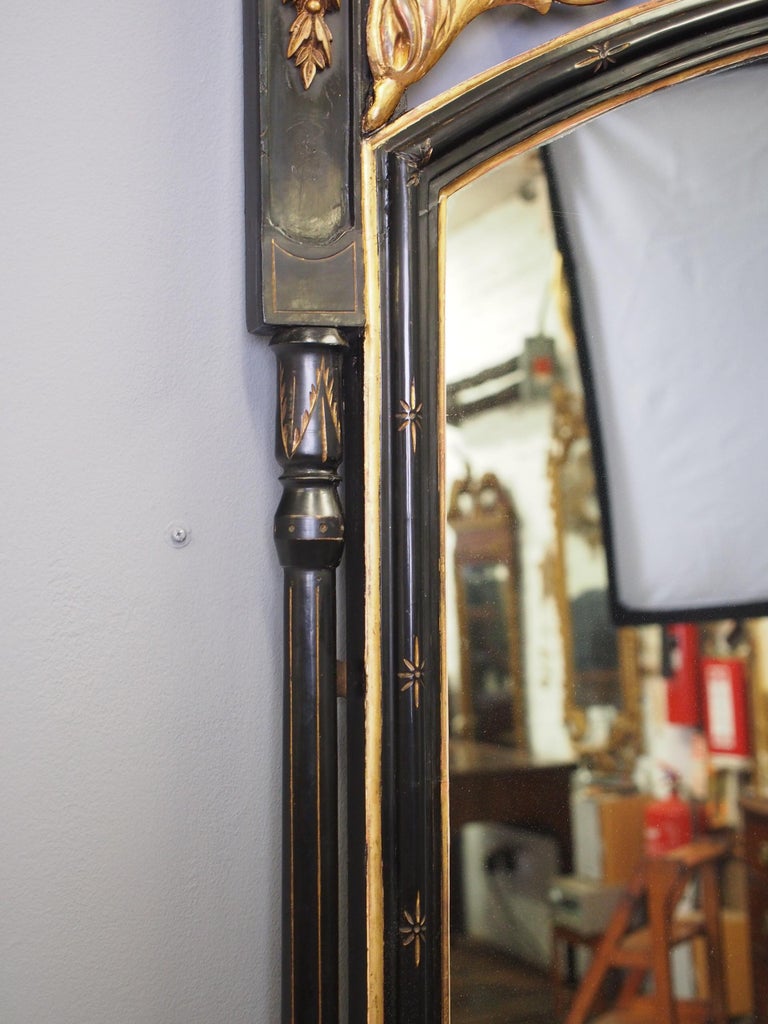 Aesthetic Movement Style Ebonized Overmantel Mirror For Sale at 1stDibs