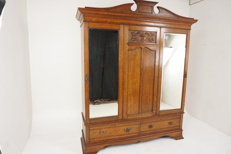 Aesthetic Movement Tiger Oak Armoire, Maple + Co. London, England 1900, H539 For Sale at 1stDibs ...
