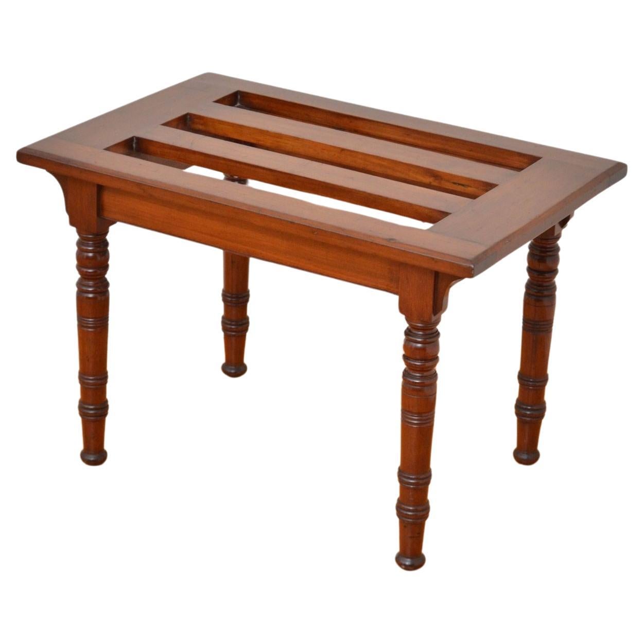 Aesthetic Movement Walnut Luggage Rack / Bench For Sale at 1stDibs