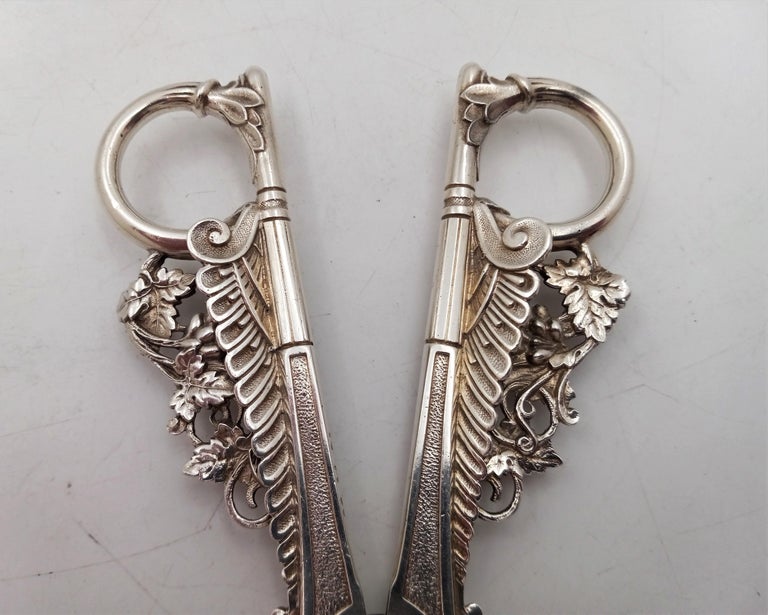Aesthetic Ornate Grape Shears, Sterling Silver by Gorham Silversmiths ...
