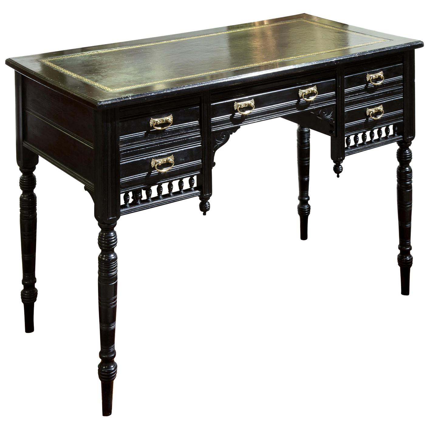Aesthetic Period Ebonised Writing Table by James Shoolbred and Co at ...