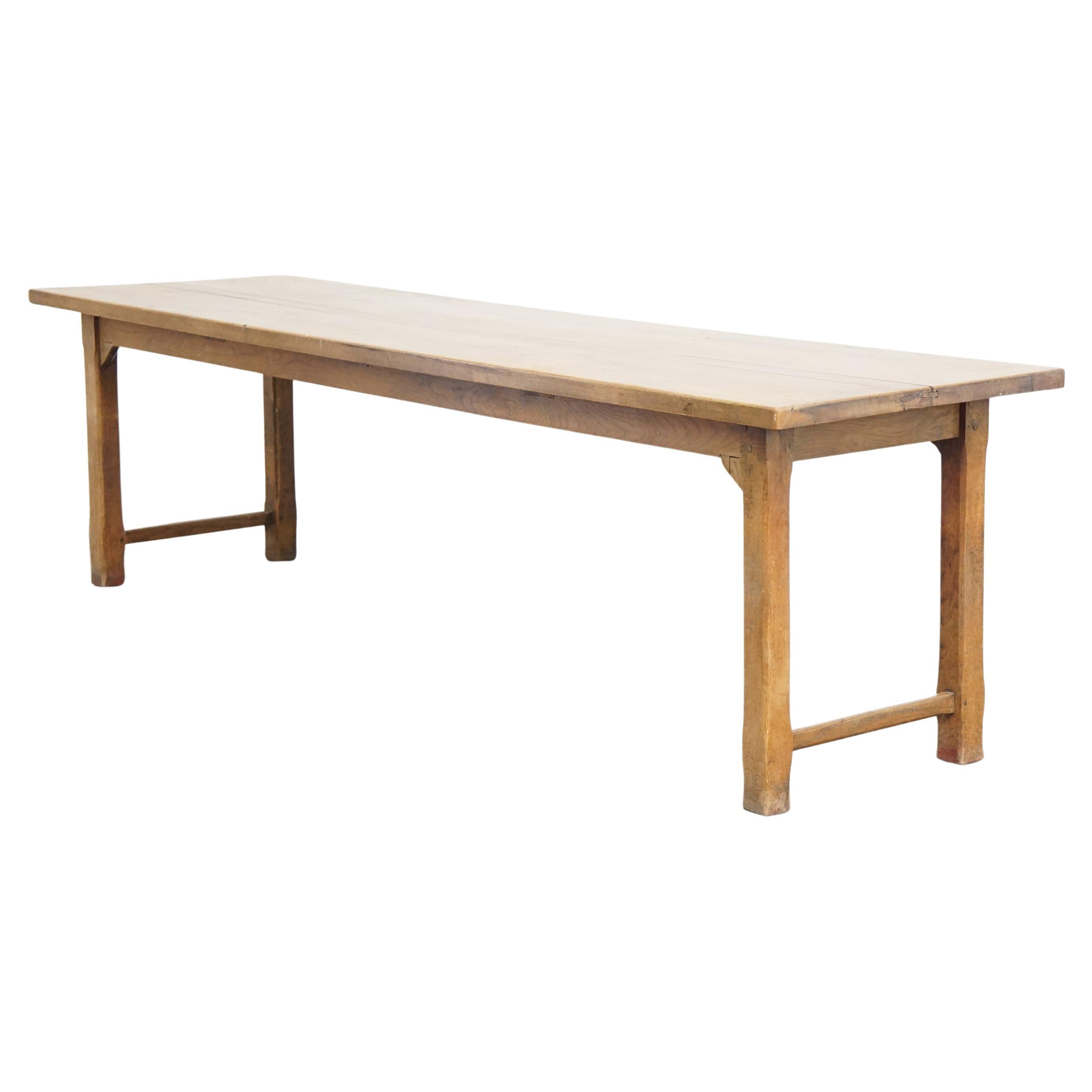 Aesthetically pleasing very long antique dining table For Sale at 1stDibs