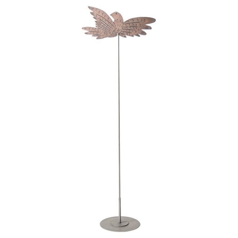Metal Sculptural Sign with Birds by Alekos Fassianos For Sale at 1stDibs