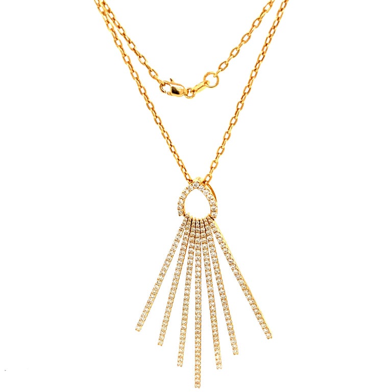 Afarin Collection Diamond Pendant 2.26cts Set in 18k Yellow Gold For ...