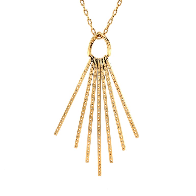 Afarin Collection Diamond Pendant 2.26cts Set in 18k Yellow Gold For ...