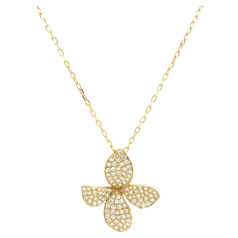 Afarin Collection Pavé Medium Garden Diamond Pendant Set in 18 Karat ...