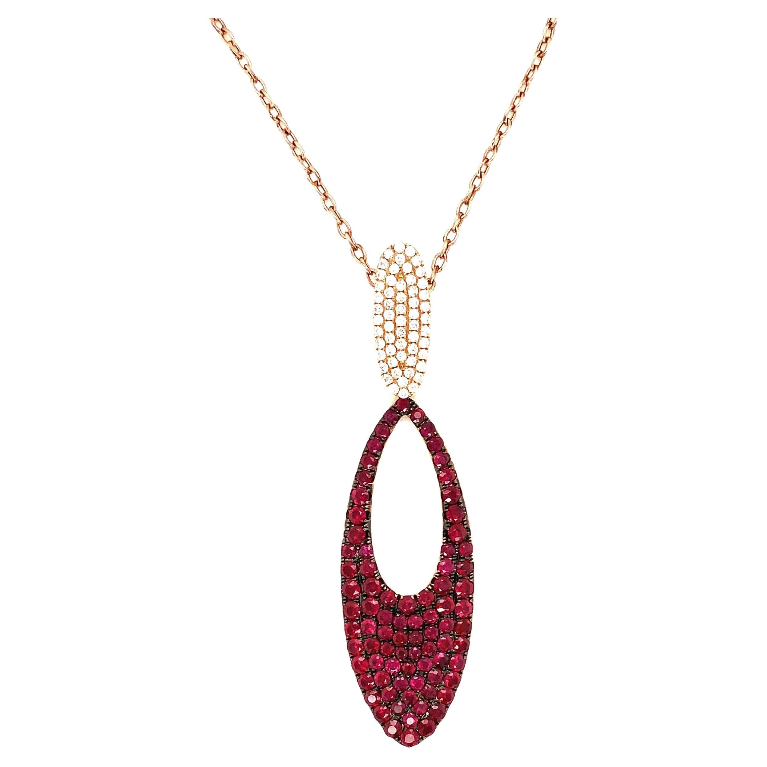 Afarin Collection Ambre Pavé Color Stone and Diamond Pendant Set in 18k ...
