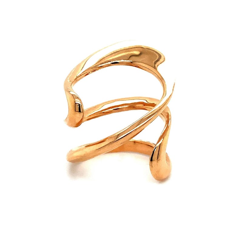 Afarin Collection Triple Band Wide Knuckle Diamond Ring in 18kt Rose ...