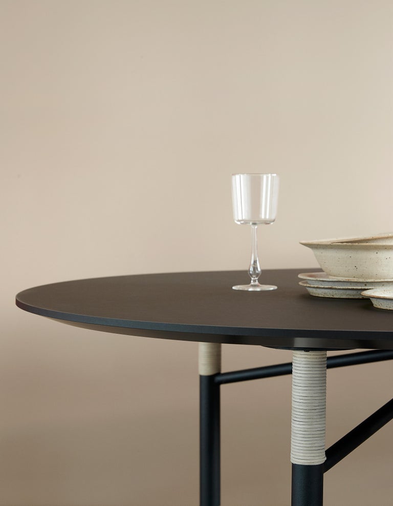 Affinity Dining Table in Black Ellipse by Halskov and Dalsgaard Design ...