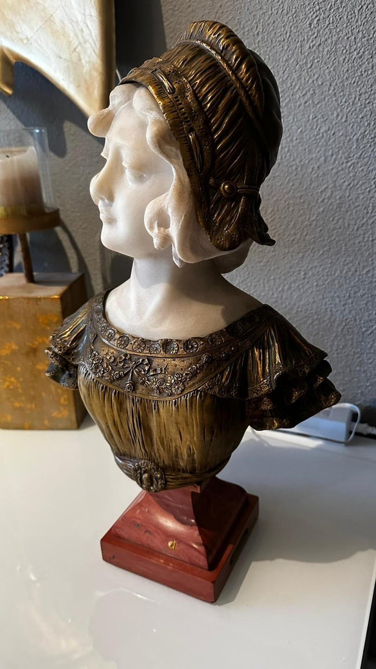 Affortunado Gory "Imperieuse" Carrara Marble and Bronze For Sale at 1stDibs