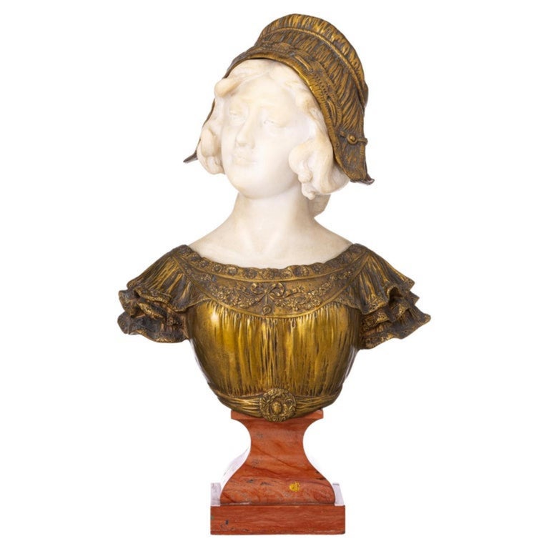 Affortunado Gory "Imperieuse" Carrara Marble and Bronze For Sale at 1stDibs