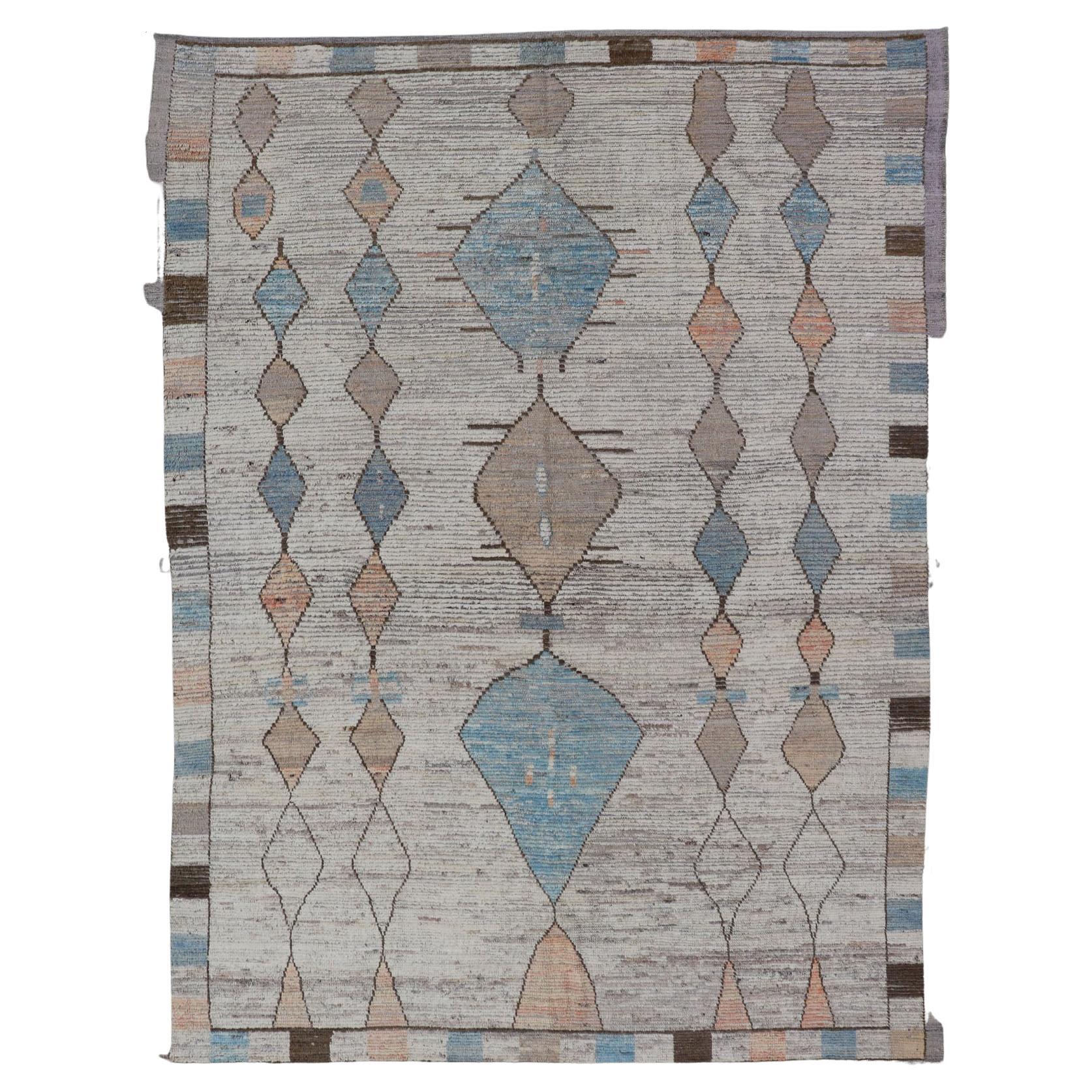 New Afghan Area Rug Modern Design For Sale at 1stDibs