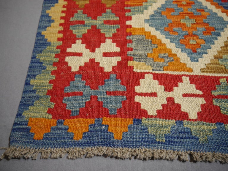 Afghan Kilim Rug with Natural Dyes Flat Hand Woven Kelim at 1stDibs ...