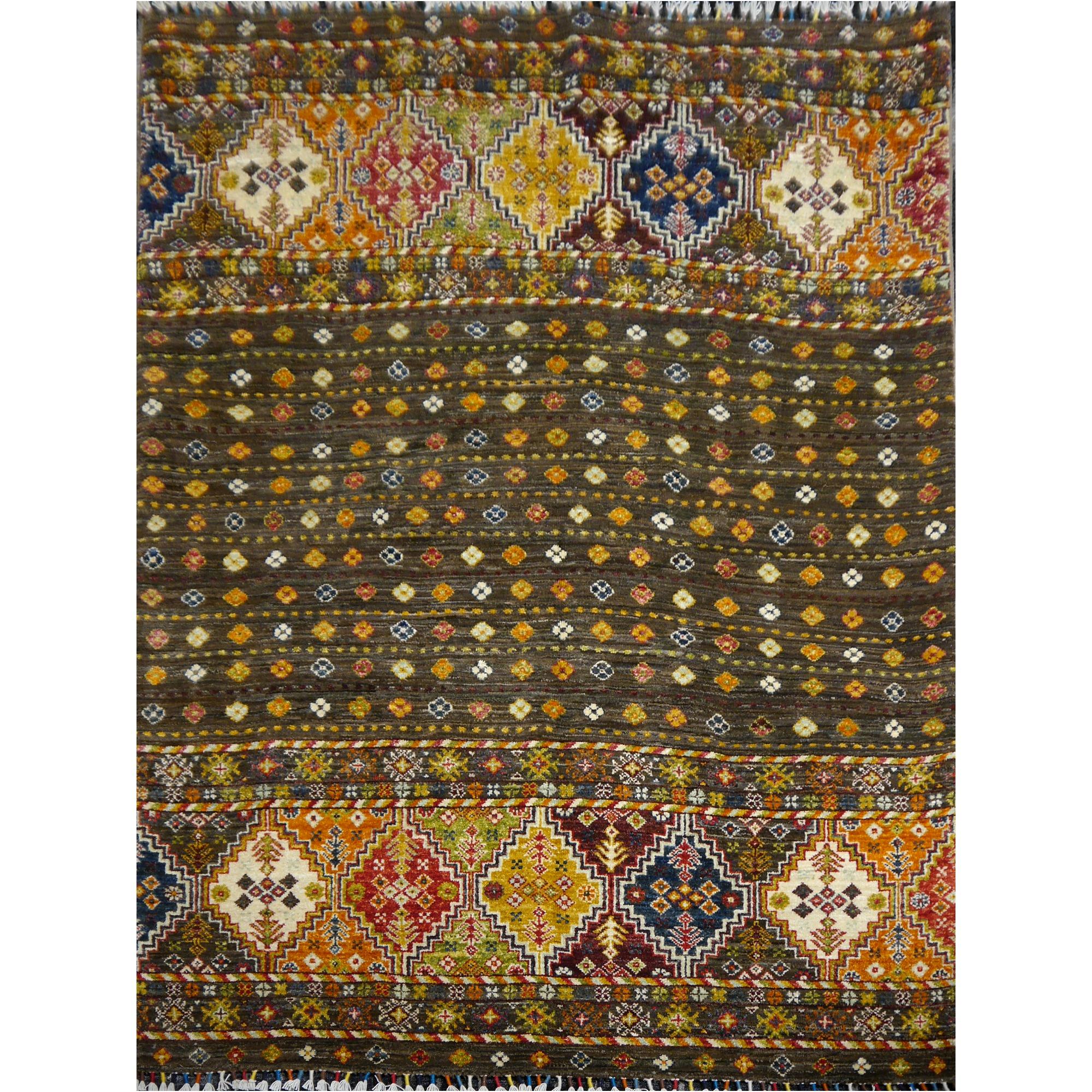 Tribal Afghan Rug with Natural Dyes Hand Knotted For Sale at 1stDibs ...
