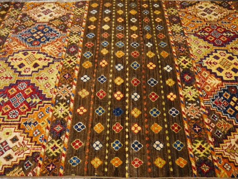 Afghan Tribal Rug Khorjin with Natural Dyes Hand Knotted at 1stDibs