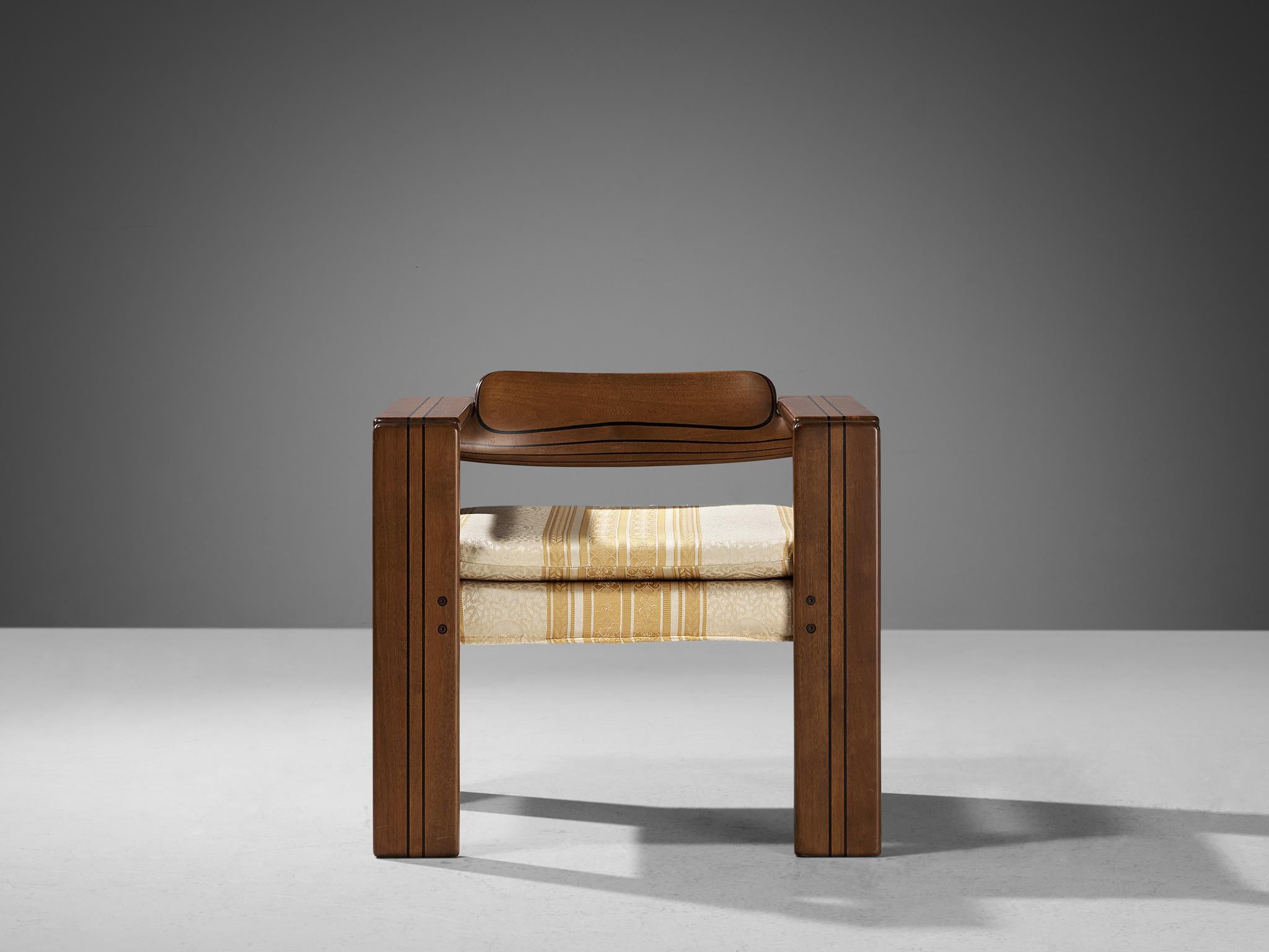 Afra and Tobia Scarpa 'Artona' Lounge Chair in Walnut and Yellow ...