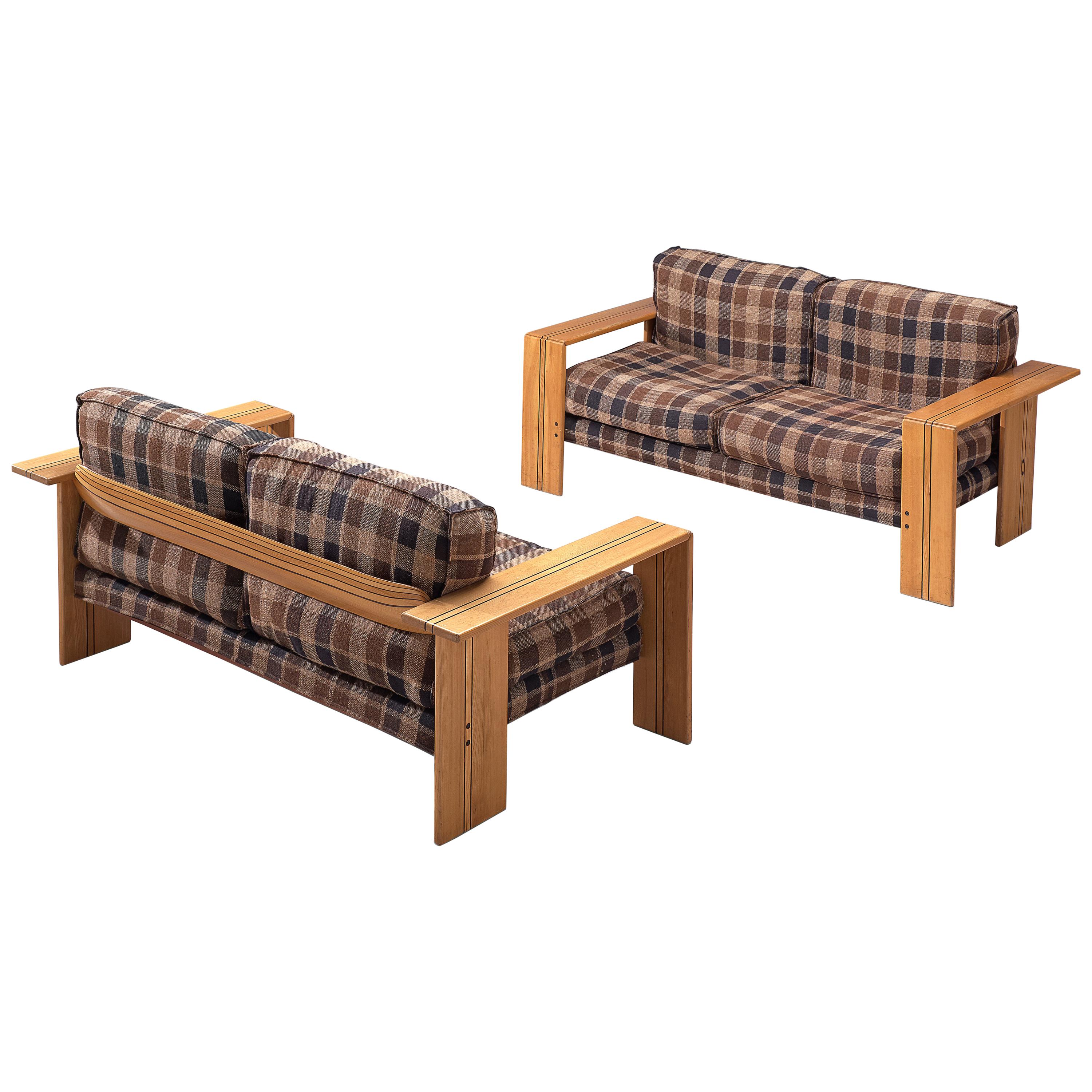 Lineart Moveis e Decoracoes Large Sofa in Rosewood and Fabric, 1960s ...