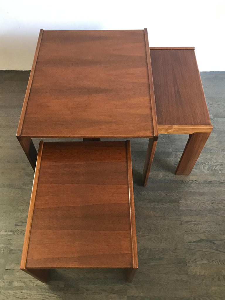 Afra and Tobia Scarpa for Cassina Italian "777" Model Wood Coffe Tables ...