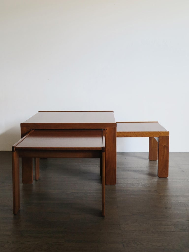 Afra and Tobia Scarpa for Cassina Italian "777" Model Wood Coffe Tables ...