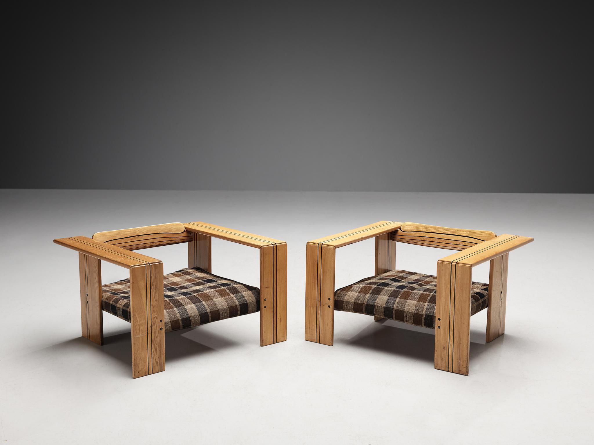 Afra and Tobia Scarpa Pair of 'Artona' Lounge Chairs in Ash and ...