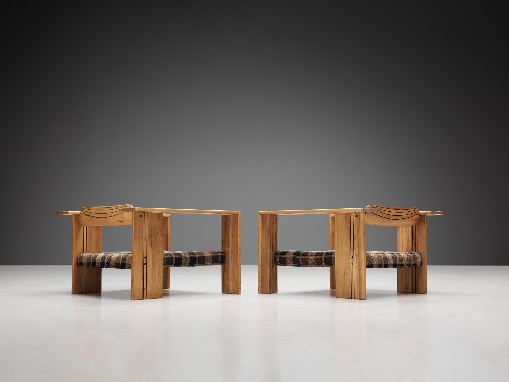 Afra and Tobia Scarpa Pair of 'Artona' Lounge Chairs in Ash and ...